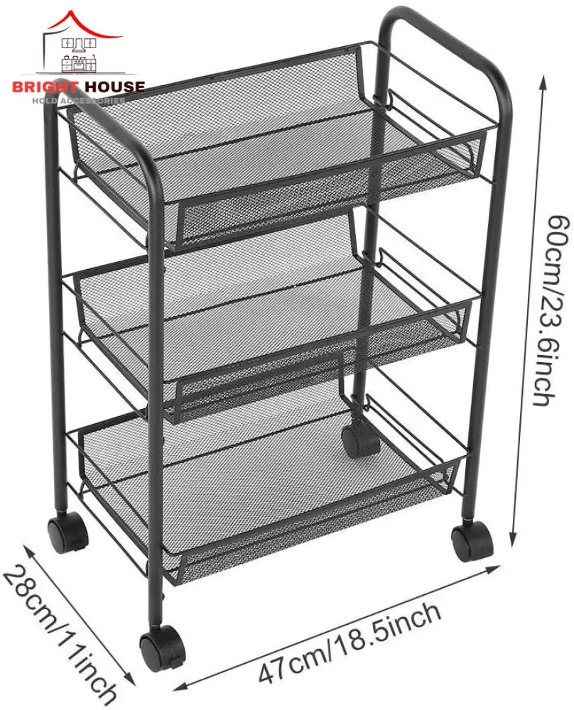 Multipurpose 3 Layers Trolley by Bright House